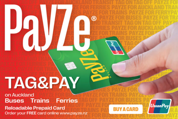 PayZe – Range of single-load Gift Cards and fully Reloadable Cards usable with AT Auckland ...